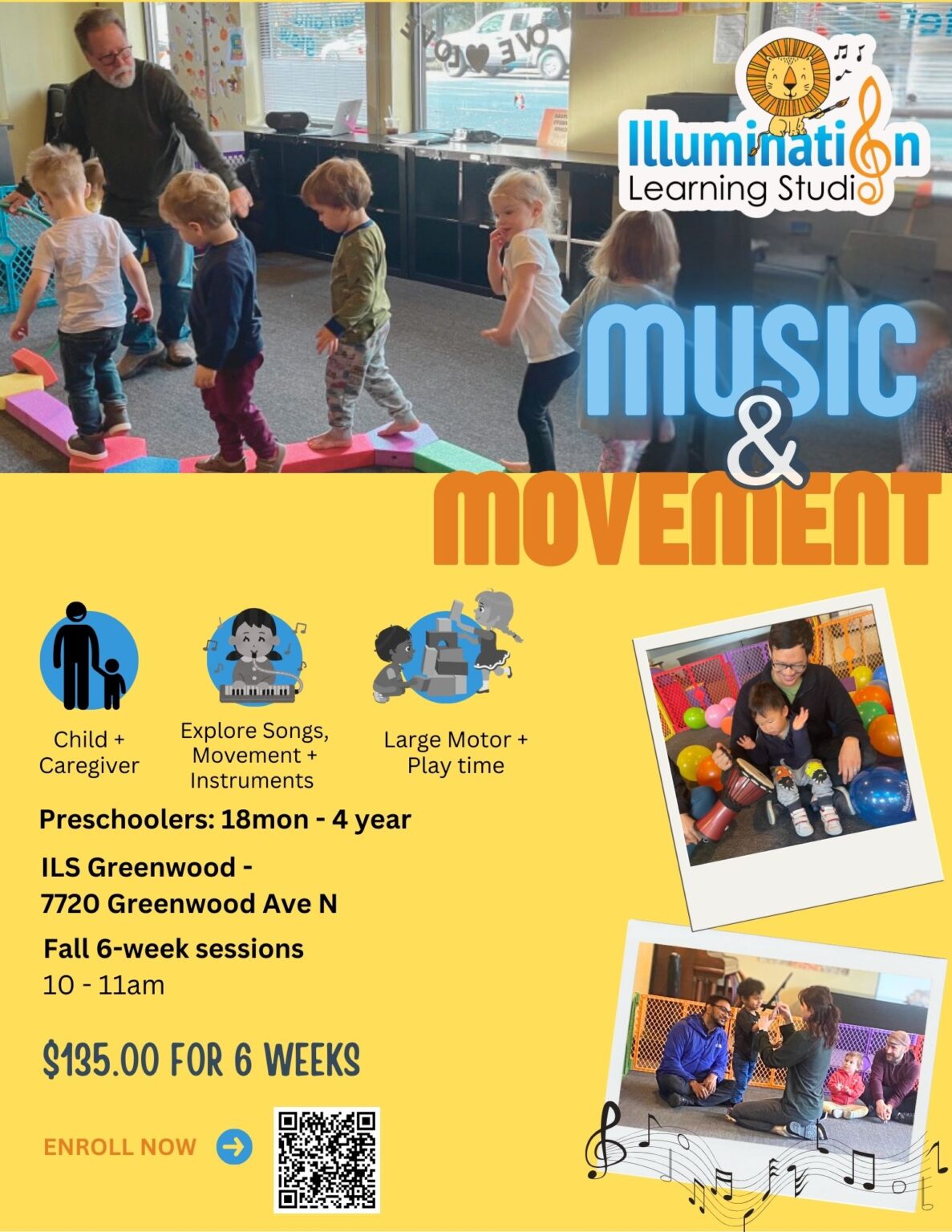 Toddler Music and Movement - Fall Session - Illumination Learning Studio